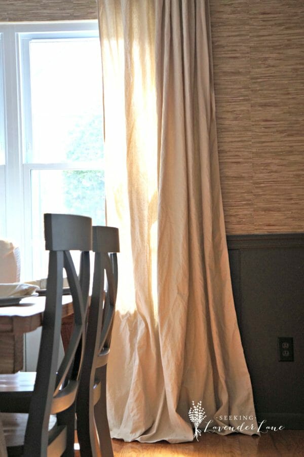 Cheap Home Decor: Easiest DIY Drop Cloth Window Treatments