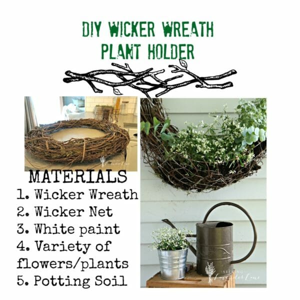 DIY Wicker Wreath Plant Holder