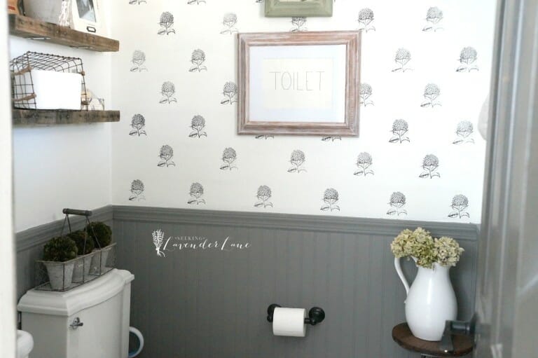 French Rustic Powder Room Makeover - Seeking Lavender Lane