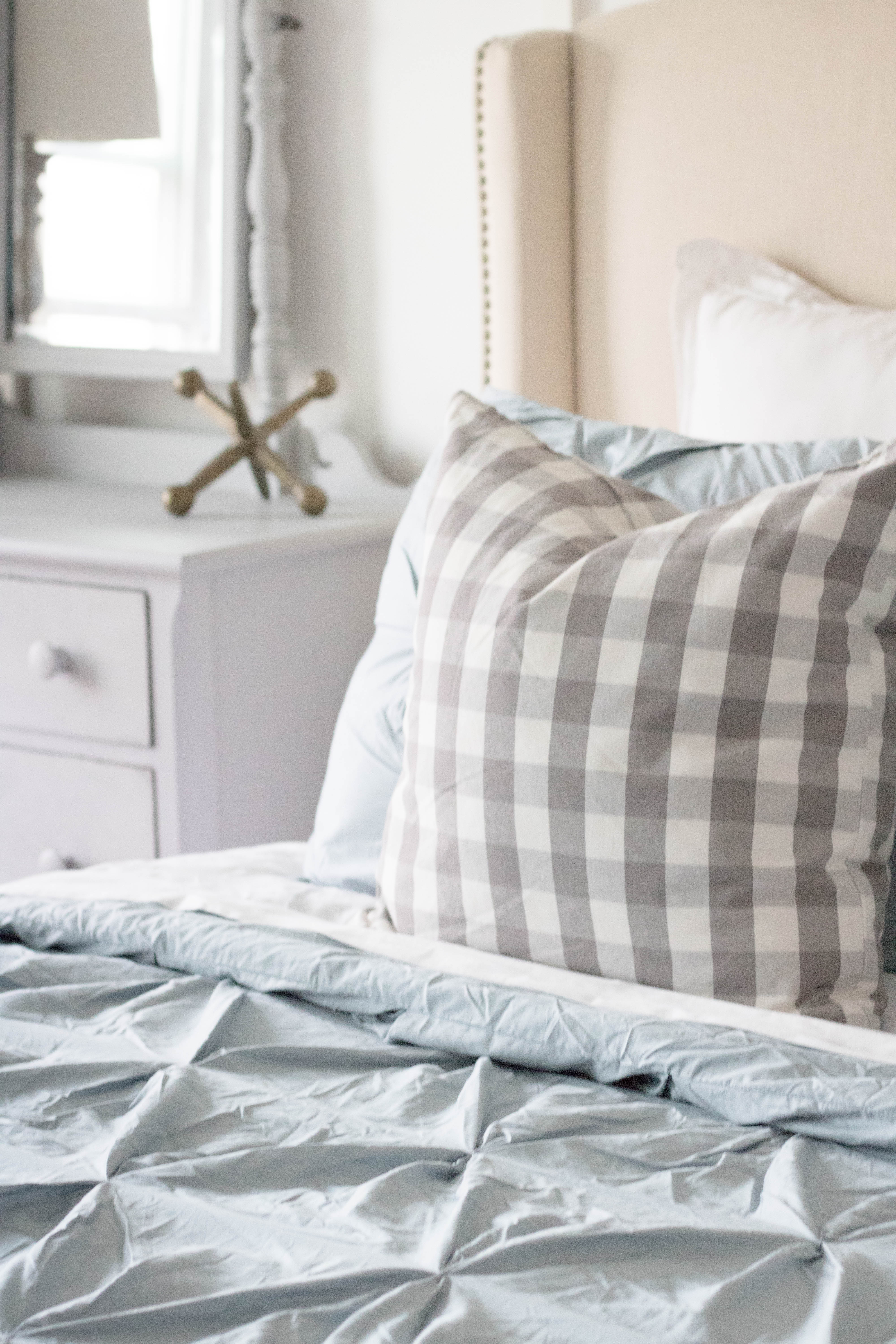 Blue-Pintuck-Bedding-3200 - Seeking Lavender Lane