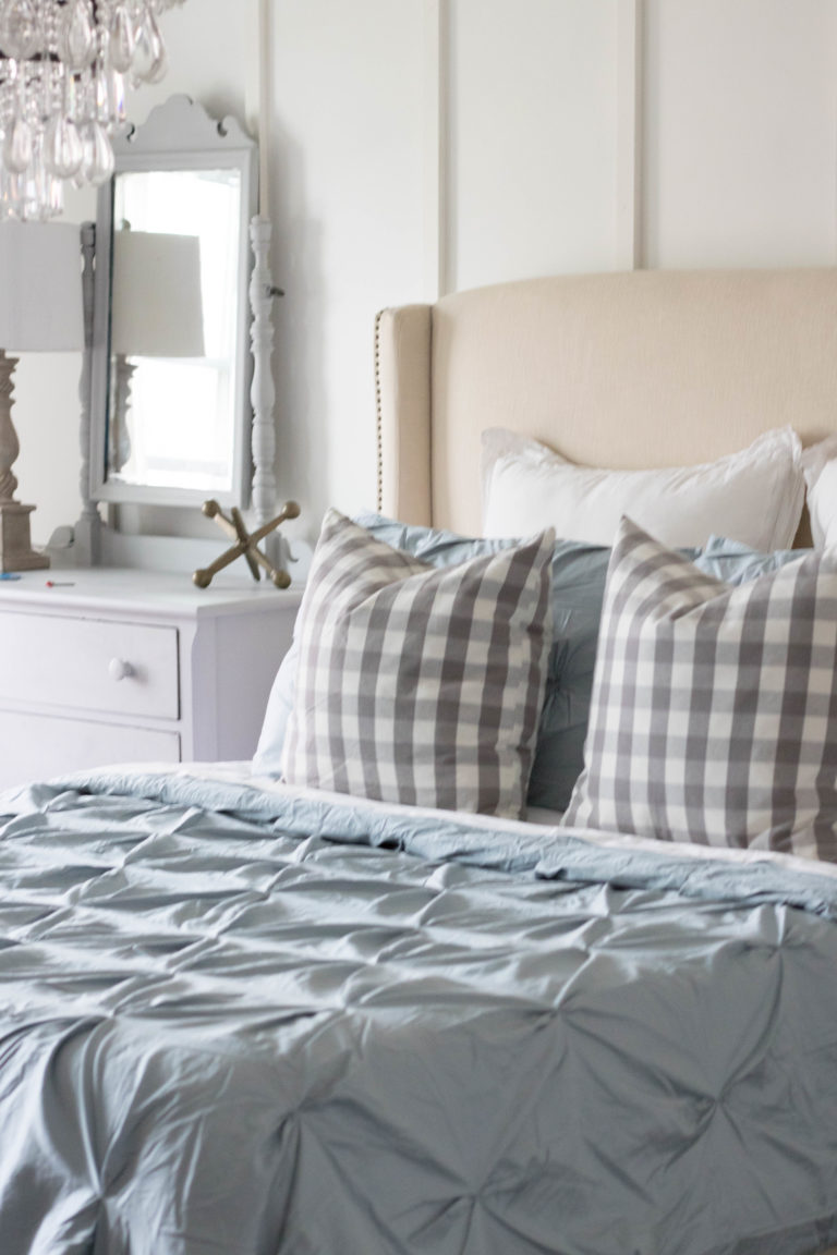 Blue Pintuck Bedding - Seeking Lavender Lane