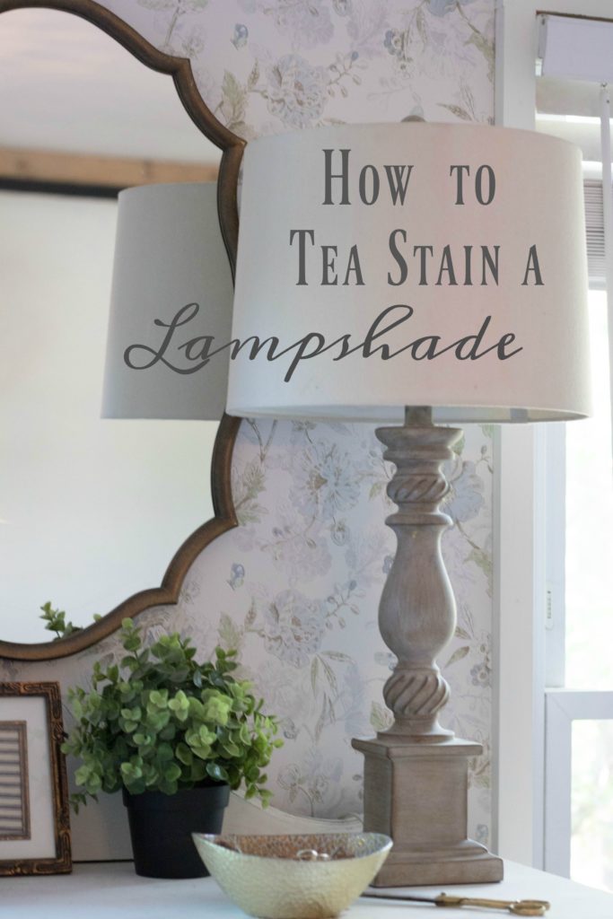 How to Tea Stain a Lampshade - Seeking Lavender Lane