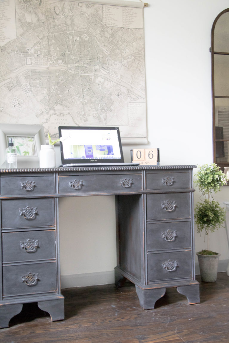 Vintage Painted Desk - Seeking Lavender Lane