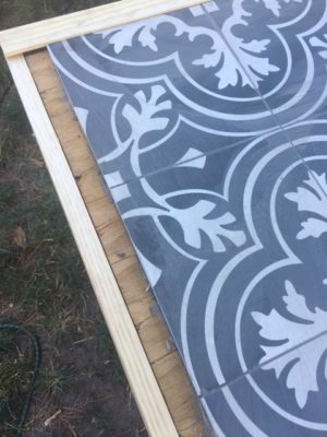 DIY Tile Tabletop - Seeking Lavender Lane