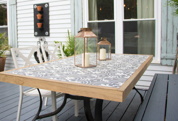 DIY Tile Tabletop - Seeking Lavender Lane