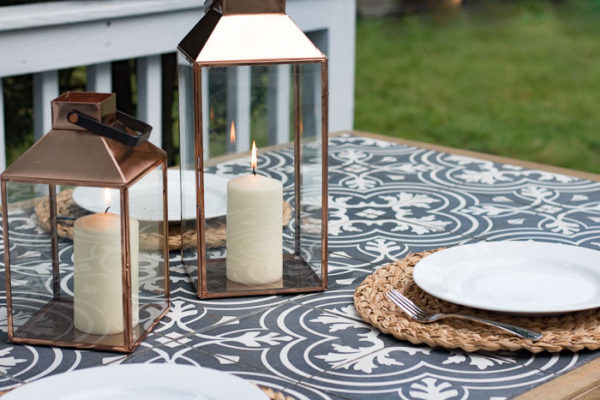 DIY Tile Tabletop - Seeking Lavender Lane