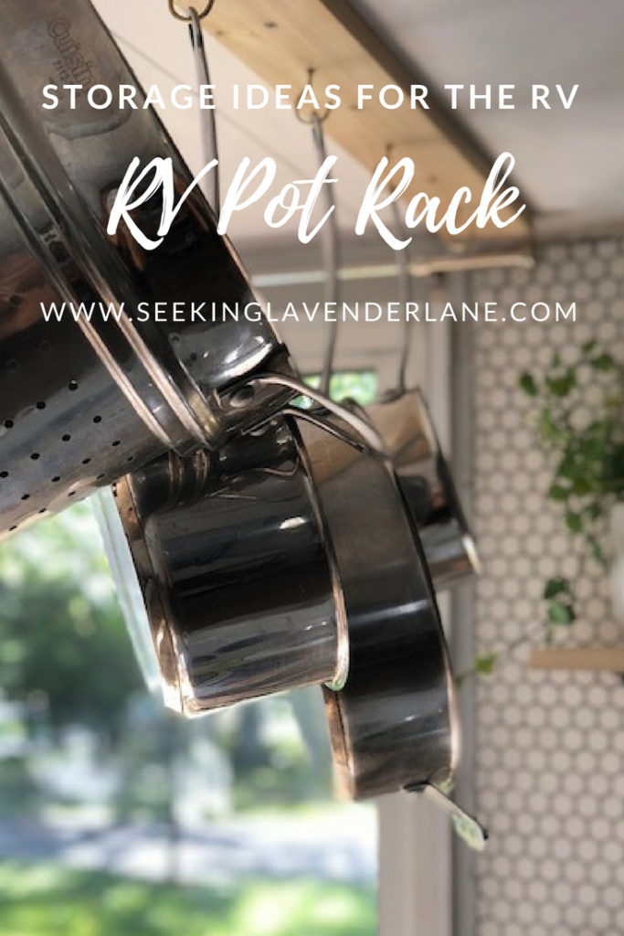 Storage Ideas for the RV: Easy RV Pot Rack - Seeking Lavender Lane