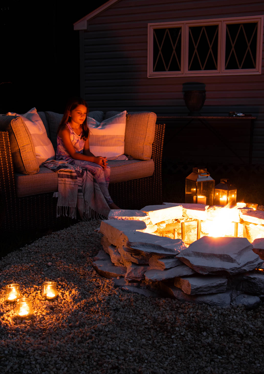 Cozy Summer Fire-pit - Seeking Lavender Lane