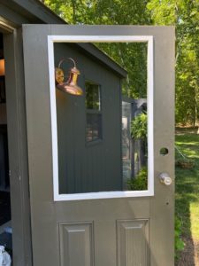 DIY Glass Door Insert - Seeking Lavender Lane