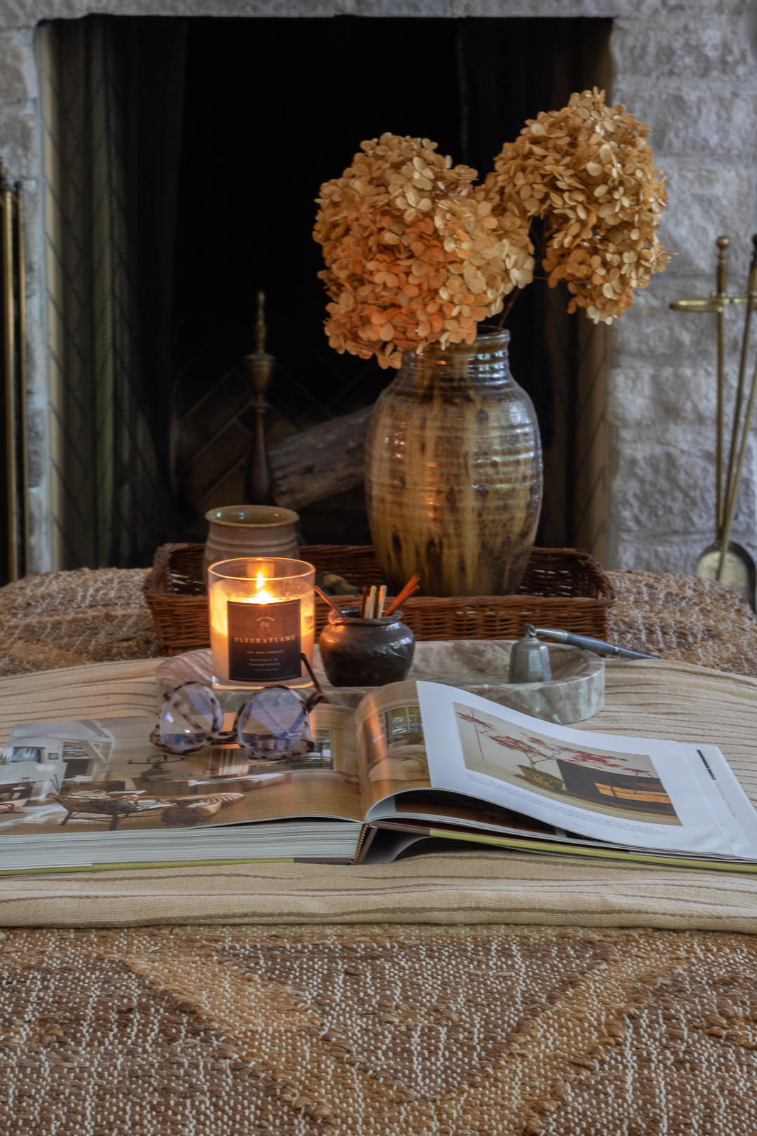 Fall Ottoman Styling - Seeking Lavender Lane