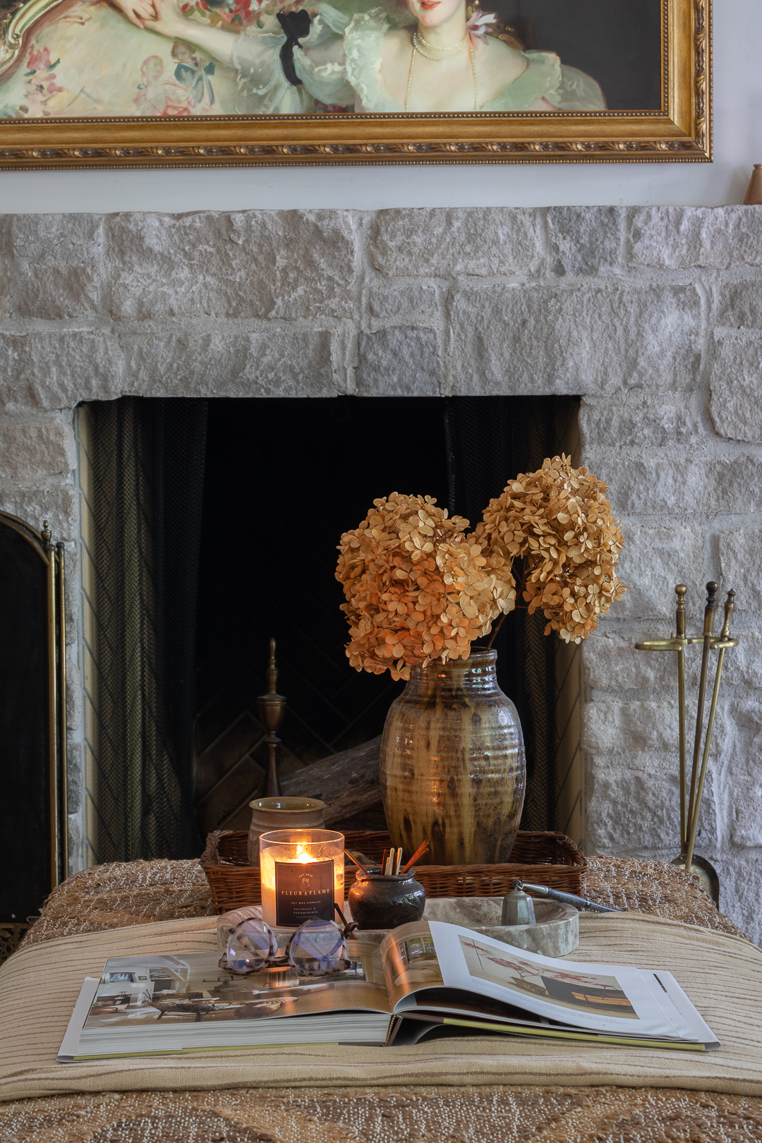 Fall Ottoman Styling - Seeking Lavender Lane