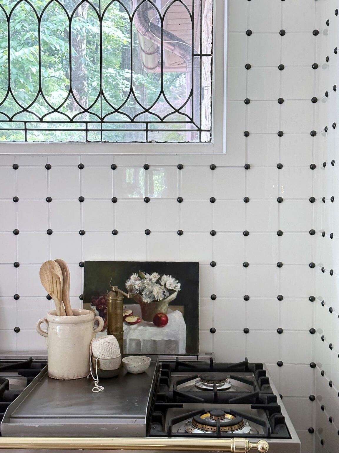 English Victorian Tiled Kitchen Niche - Seeking Lavender Lane