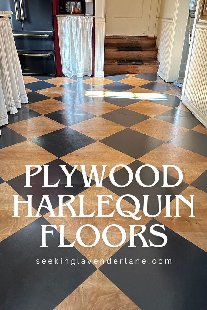 DIY Plywood Harlequin Floors - Seeking Lavender Lane
